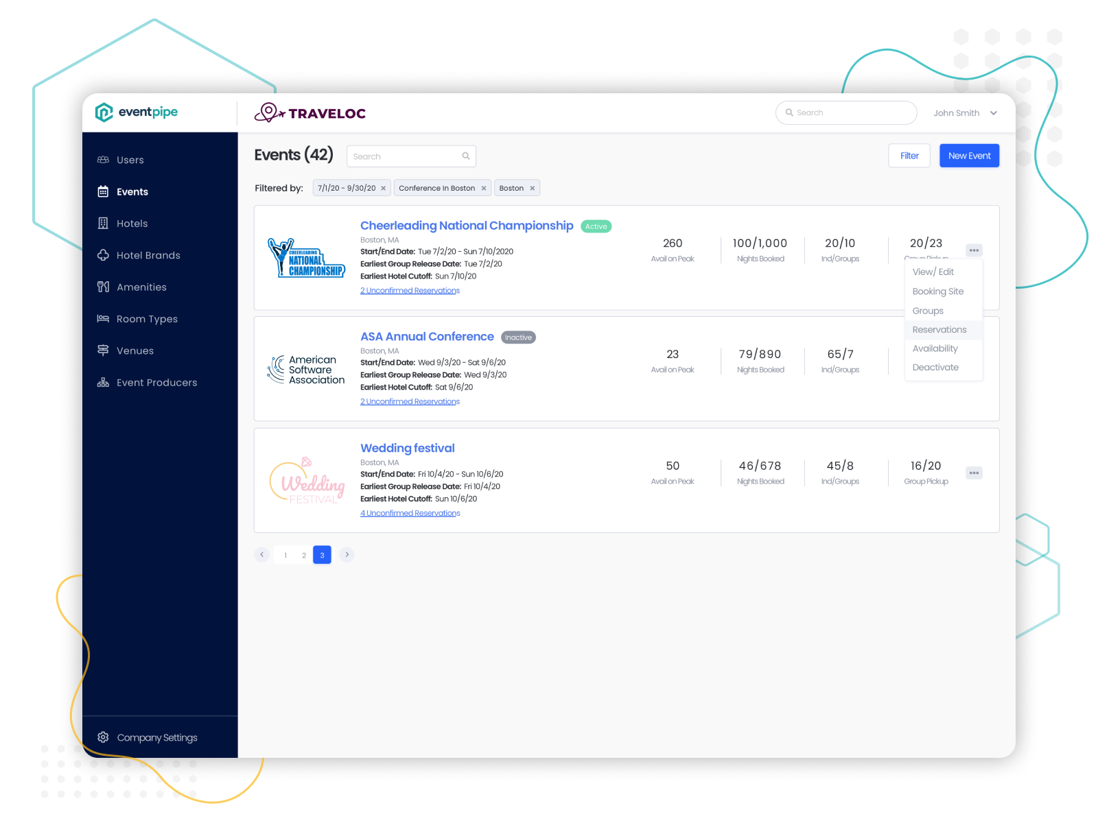 EventPipe | Hotel Booking Software