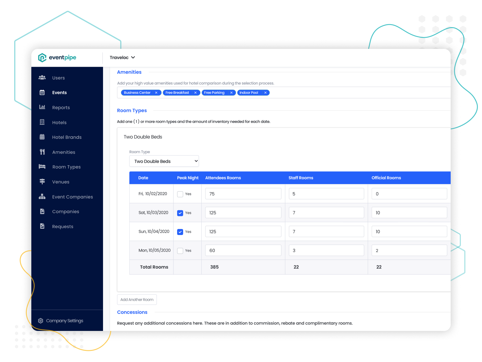 EventPipe | Hotel Booking Software
